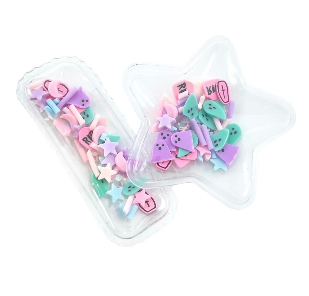 Pastel Ghost - Rectangle Barrette | Glitter and Glam Bows Pastel Ghost - Rectangle Barrette | Glitter and Glam Bows